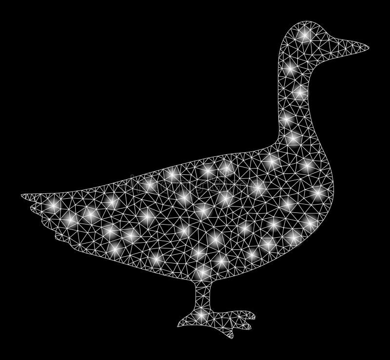 Bright Mesh 2D Goose with Flare Spots Stock Illustration - Illustration ...