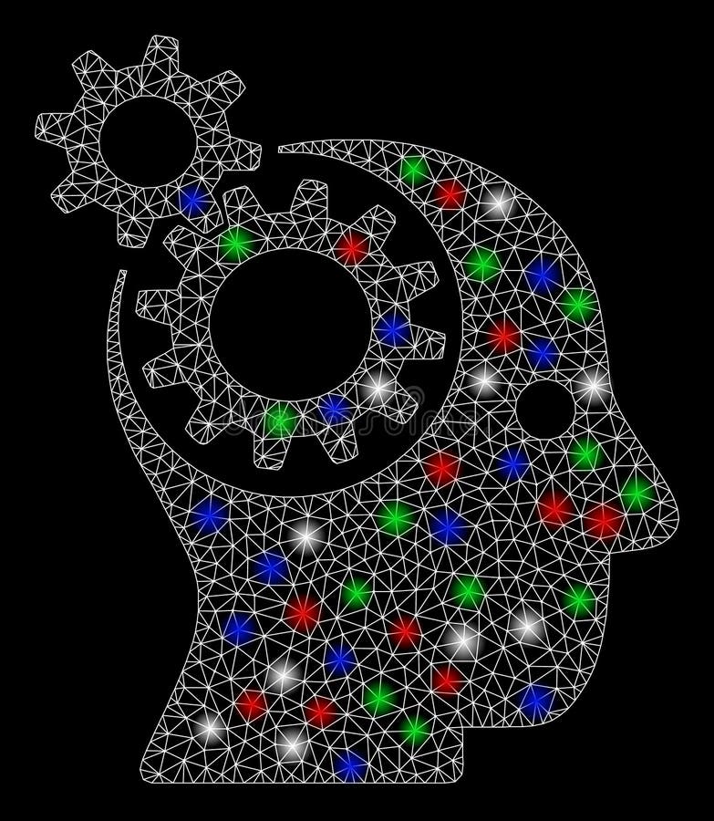 Bright Mesh 2D Head Gears with Flash Spots Stock Illustration ...