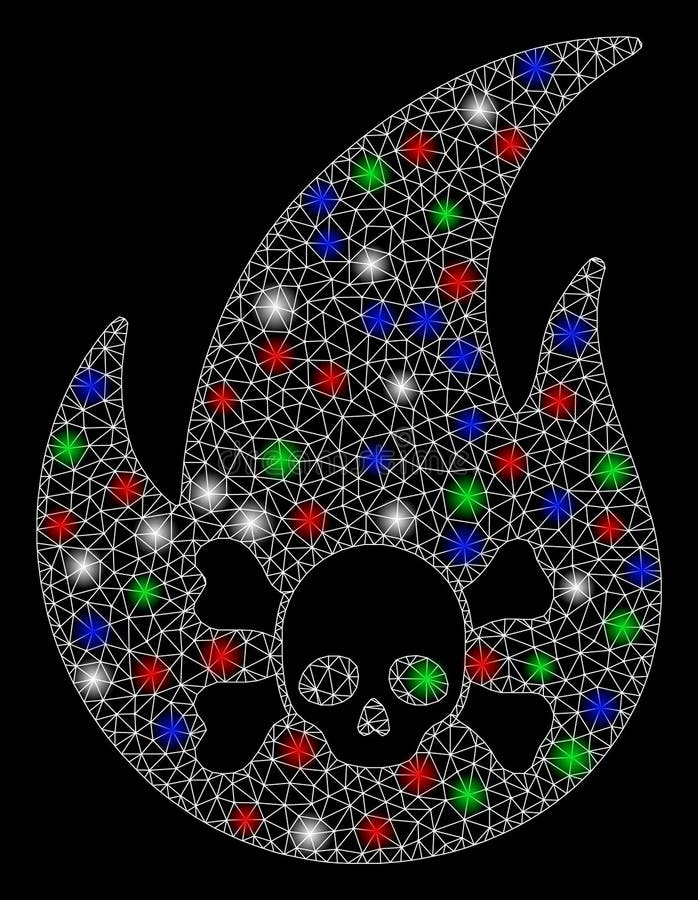 Bright Mesh 2D Hellfire with Flare Spots Stock Vector - Illustration of ...