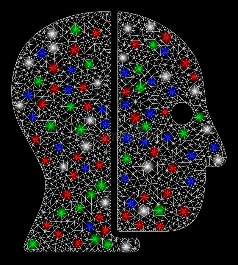 Bright Mesh 2D Hidden Profile with Light Spots Stock Vector ...