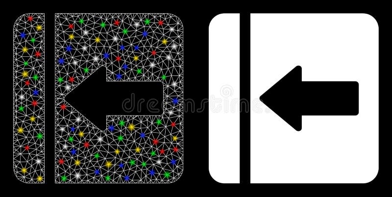 Bright Mesh 2D Hide Menu Left Icon with Flare Spots Stock Vector ...