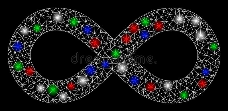 Bright Mesh 2D Infinity with Flare Spots Stock Illustration ...