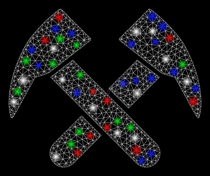 Bright Mesh 2D Job Hammers with Flare Spots Stock Illustration ...