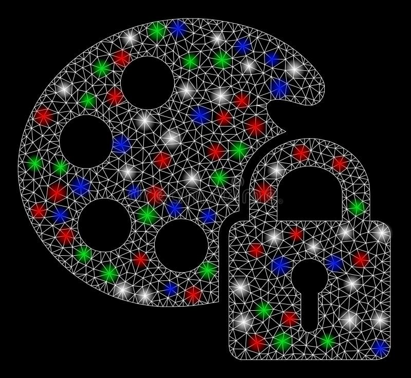 Bright Mesh 2D Lock Palette with Flash Spots Stock Vector ...