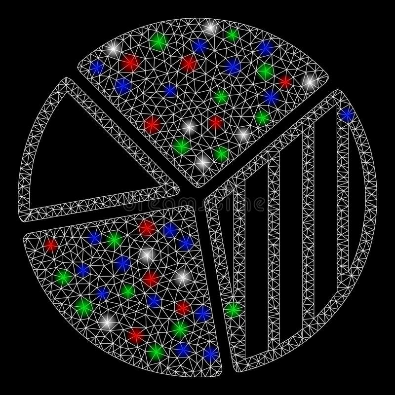 Bright Mesh 2D Pie Chart with Light Spots Stock Vector - Illustration ...