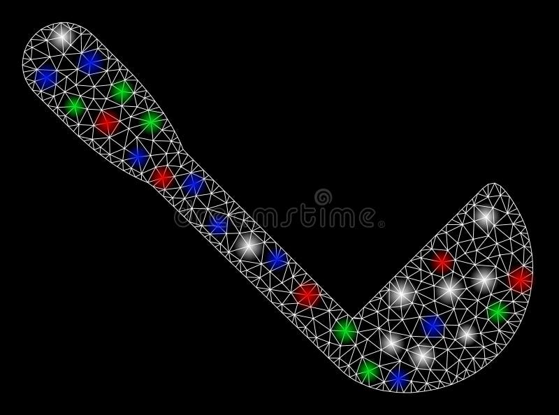 Bright Mesh 2D Scoop with Light Spots Stock Vector - Illustration of ...