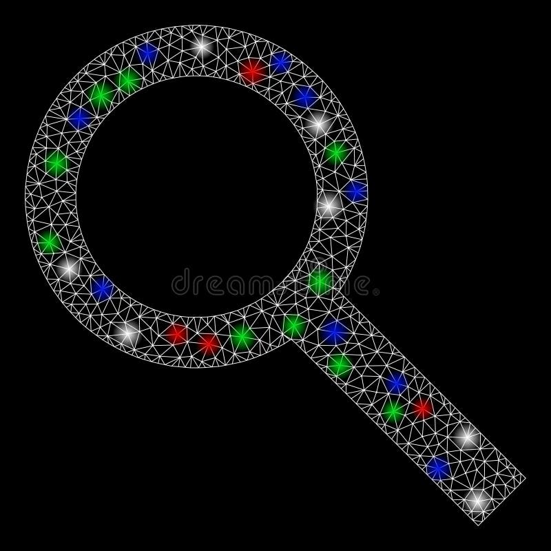 Bright Mesh 2D Search with Light Spots Stock Illustration ...