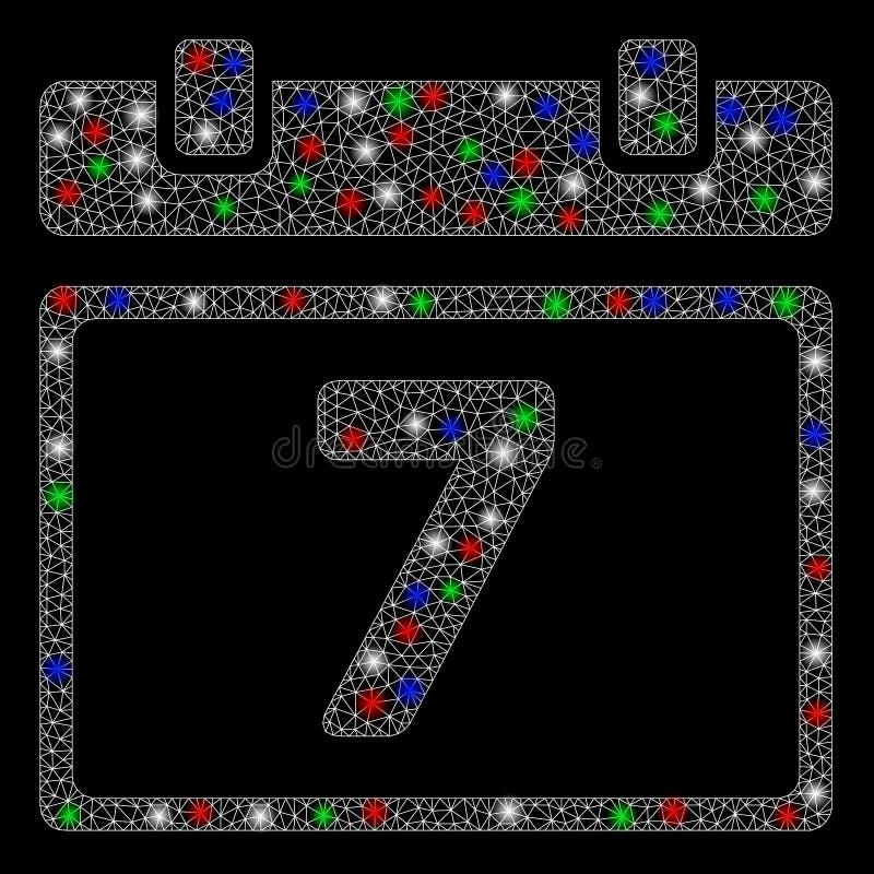 Bright Mesh 2D Seventh Day with Light Spots Stock Vector - Illustration ...