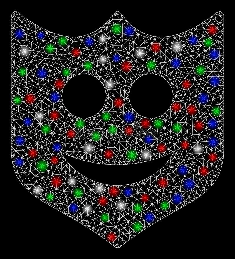 Bright Mesh 2D Smile Shield with Flare Spots Stock Vector ...