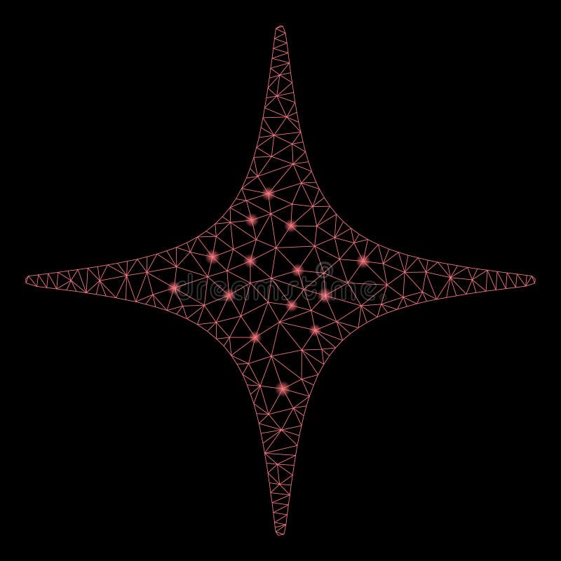 Bright Mesh 2D Space Star with Light Spots Stock Vector - Illustration ... Bright Mesh 2D Space Star with Light Spots Stock Vector - Illustration ...