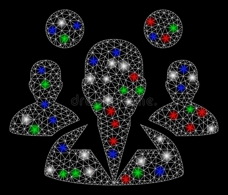 Bright Mesh 2D Staff with Flare Spots Stock Illustration - Illustration ...