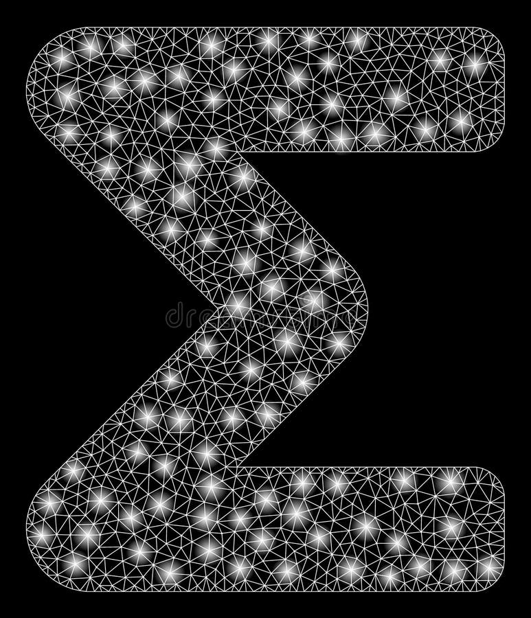 Bright Mesh 2D Sum with Light Spots Stock Vector - Illustration of glow ...