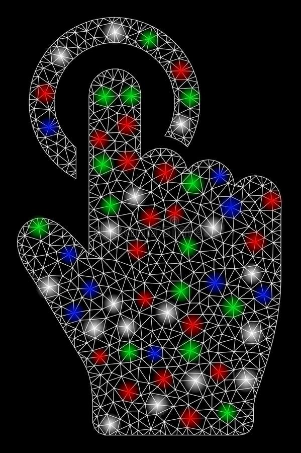 Bright Mesh 2D Tap Gesture with Flash Spots Stock Vector - Illustration ...