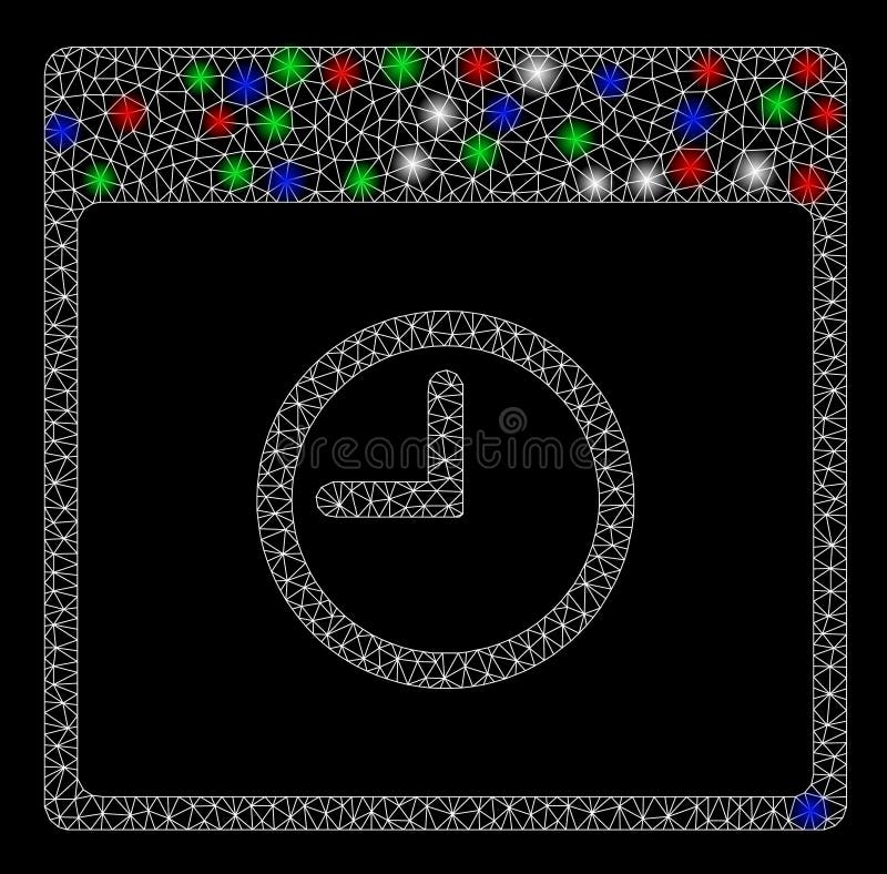 Bright Mesh 2D Time Calendar Page with Flash Spots Stock Vector ...