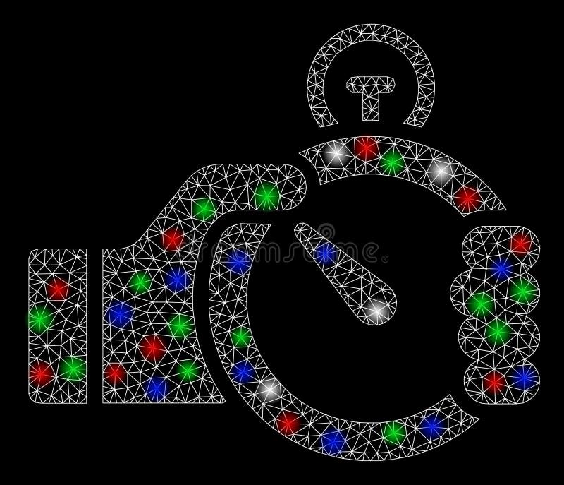 Bright Mesh 2D Time Management with Flare Spots Stock Vector ...