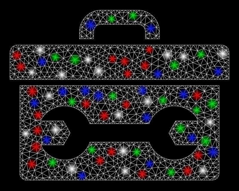 Bright Mesh 2D Toolbox with Light Spots Stock Vector - Illustration of ...