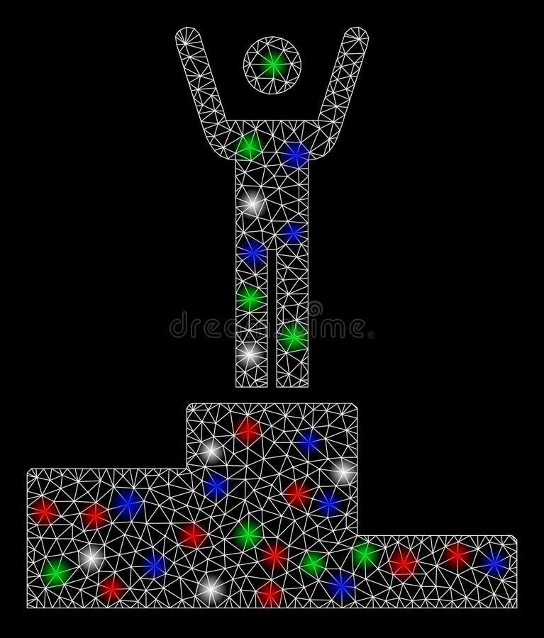 Bright Mesh 2D Winner with Flash Spots Stock Illustration ...