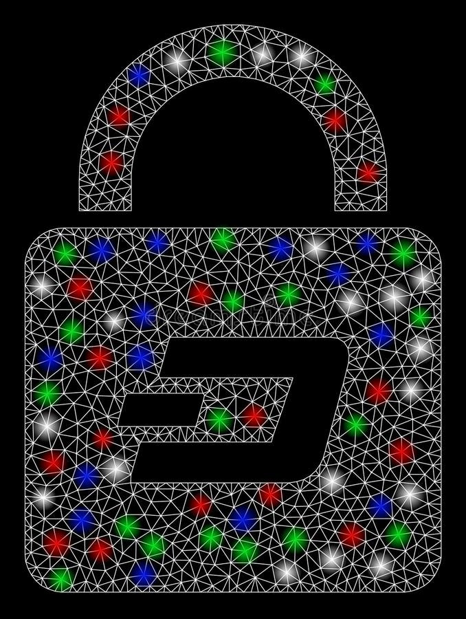 Bright Mesh Network Dash Lock with Light Spots Stock Vector ...