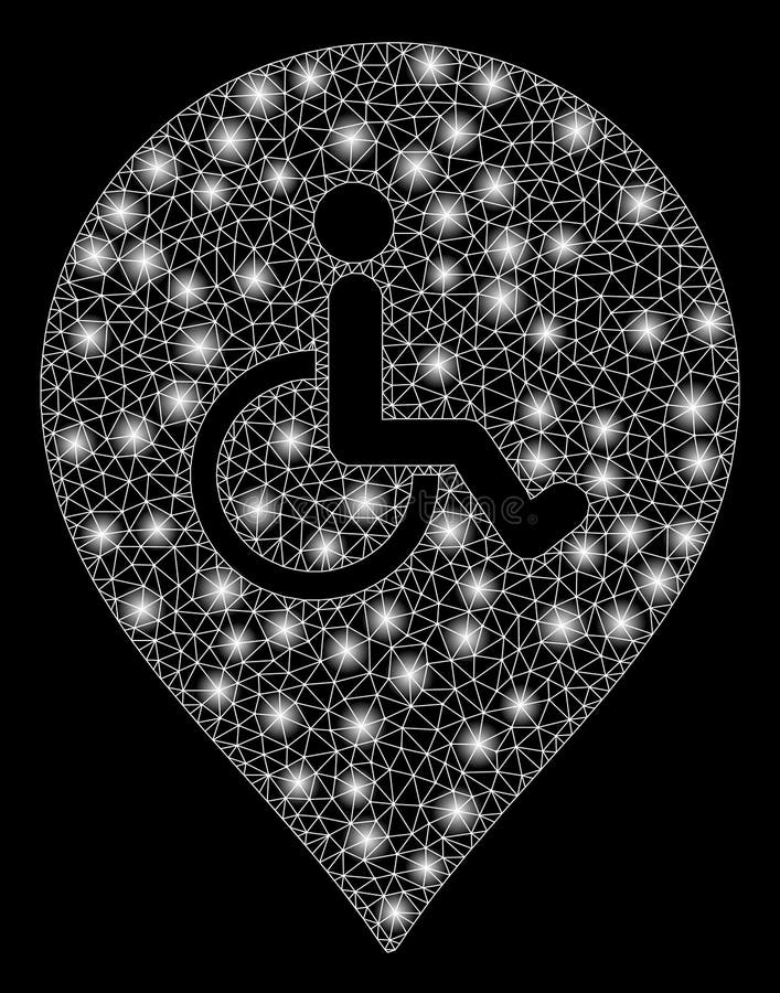 Bright Mesh 2D Disabled Person Parking Marker with Flash Spots Stock ... Bright Mesh 2D Disabled Person Parking Marker with Flash Spots Stock ...