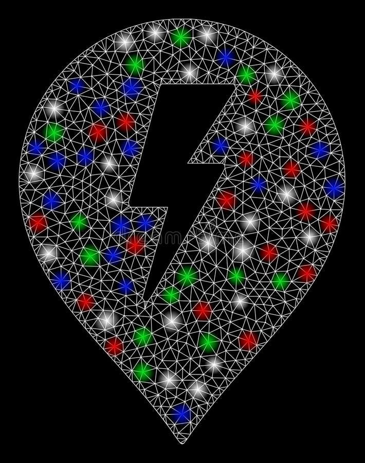 Bright Mesh Carcass Electric Shock Marker with Flash Spots Stock Vector ...