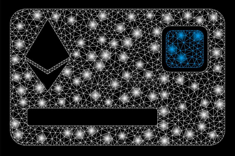 Bright Mesh 2D Ethereum Credit Card with Flash Spots Stock Vector ...