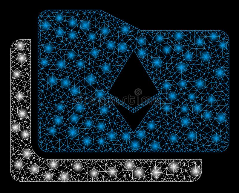 Bright Mesh 2D Ethereum Wallet with Flash Spots Editorial Image ...