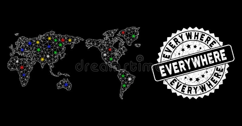 Bright Mesh Carcass Everywhere Map with Flare Spots and Rubber Stamp ...