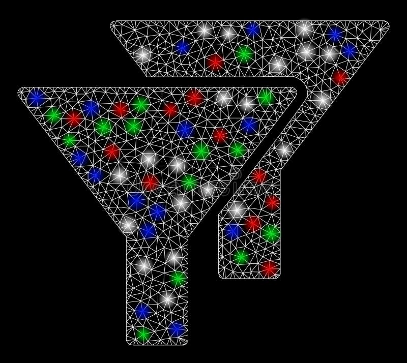 Bright Mesh 2D Filters with Flare Spots Stock Vector - Illustration of ...