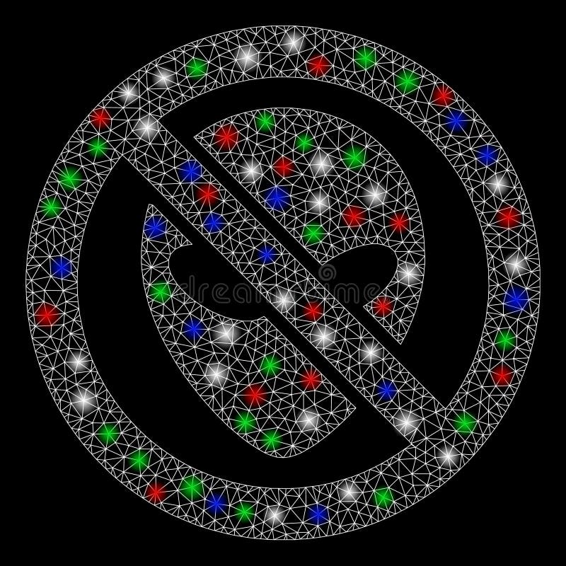 Bright Mesh 2D Forbidden Alien with Light Spots Stock Vector ...