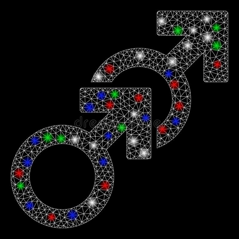 Bright Mesh 2d Gay Sex With Flare Spots Stock Vector Illustration Of