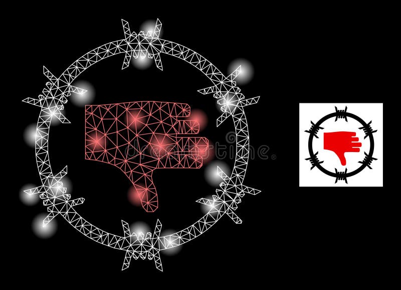 Glowing Net Genocide Camp Icon with Glare Light Spots Stock Vector ...
