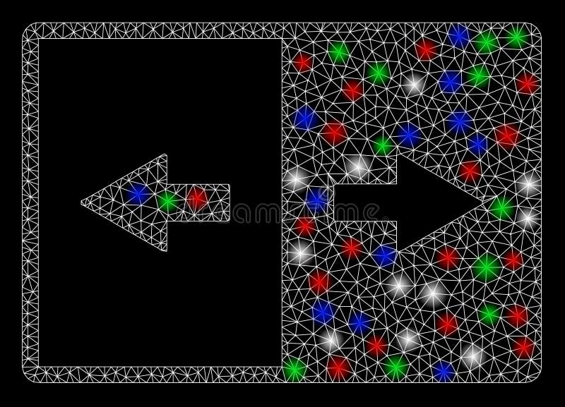 Bright Mesh Wire Frame Invert with Flare Spots Stock Vector ...