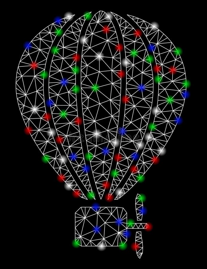 Bright Mesh Network Aerostat Balloon with Flash Spots Stock Vector ...