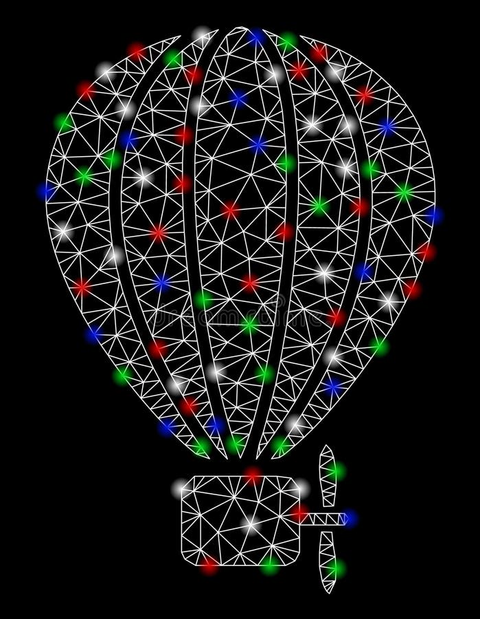 Bright Mesh Network Air Balloon with Flash Spots Stock Vector ...