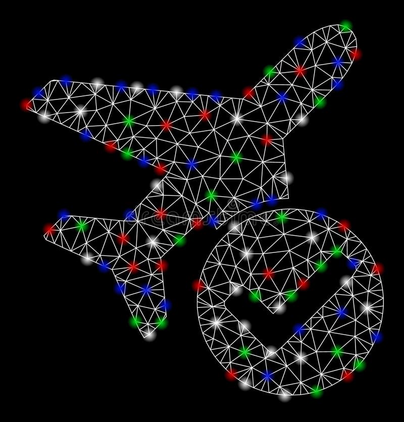 Bright Mesh Network Aircraft OK with Flash Spots Stock Vector ...