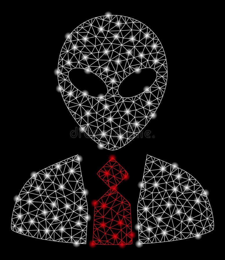 Bright Mesh Network Alien Boss with Flare Spots Stock Vector ... Bright Mesh Network Alien Boss with Flare Spots Stock Vector ...