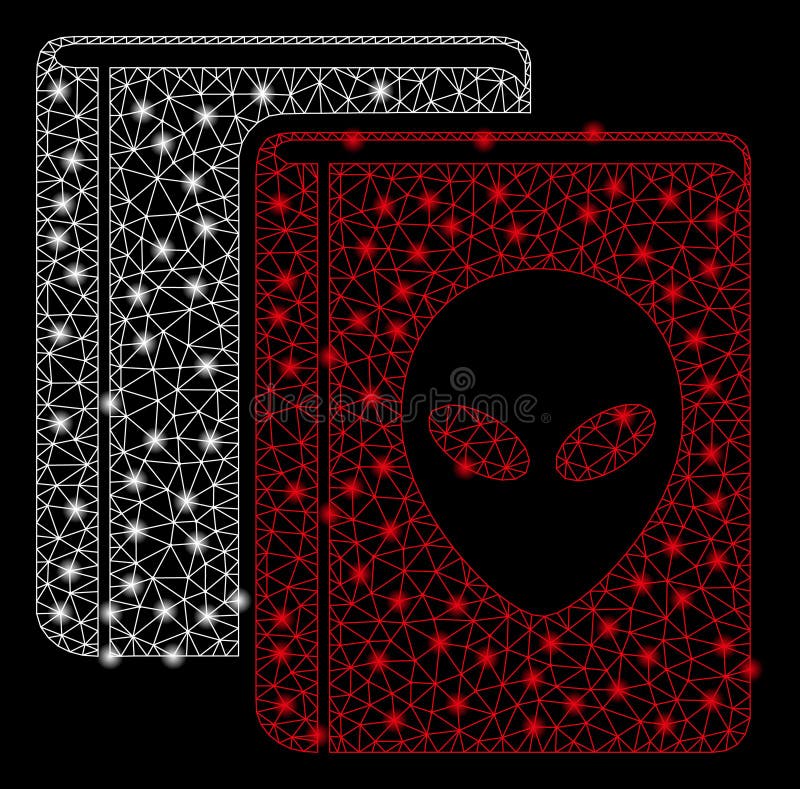 Bright Mesh Network Alien Library with Flash Spots Stock Vector ...