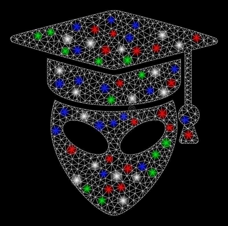 Bright Mesh Network Alien Scientist with Flare Spots Stock Vector ...