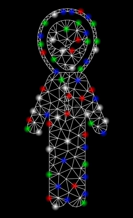 Bright Mesh Network Alien Space Suit with Light Spots Stock Vector ...