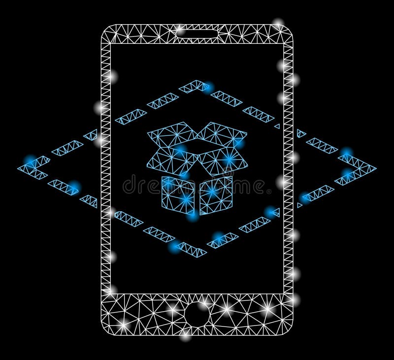 Bright Mesh Network Augmented Reality with Light Spots Stock ...