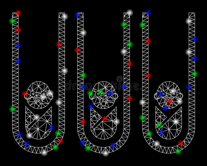 Bright Mesh Network Baby Cloning Test-Tubes with Flare Spots Stock ...