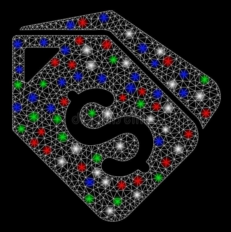 Bright Mesh Network Bank Account Tags with Light Spots Stock ...