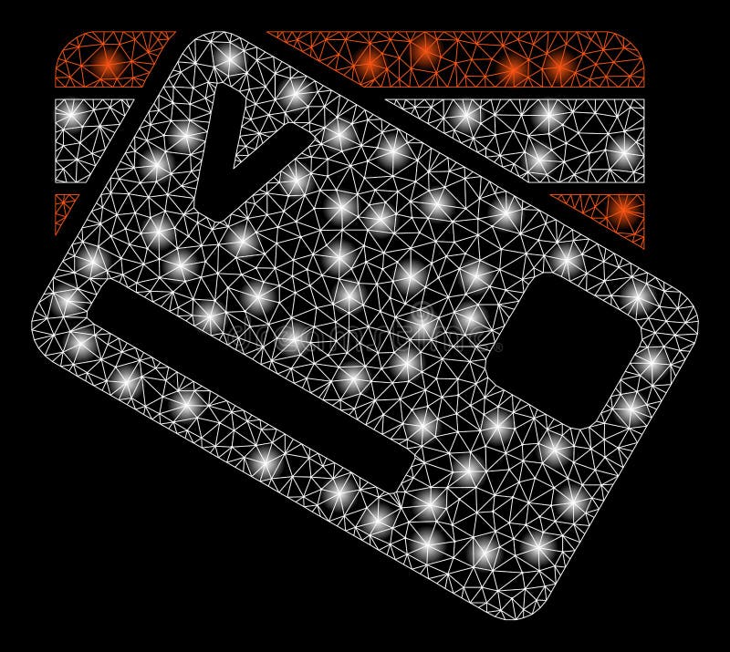 Bright Mesh Network Banking Cards with Light Spots Stock Vector ...