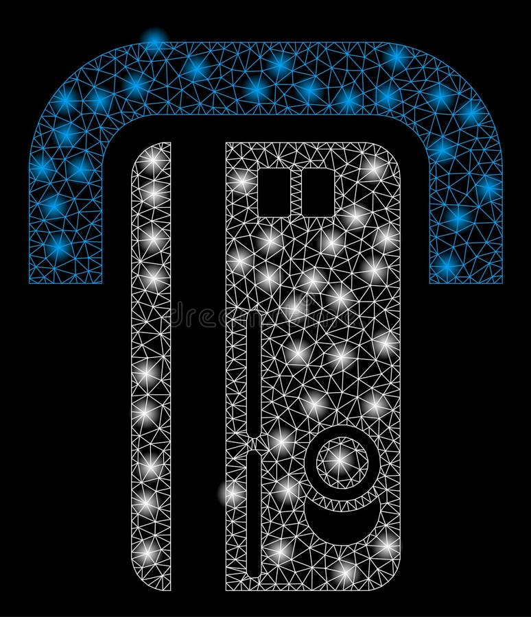 Bright Mesh Network Banking Machine with Light Spots Stock Vector ...
