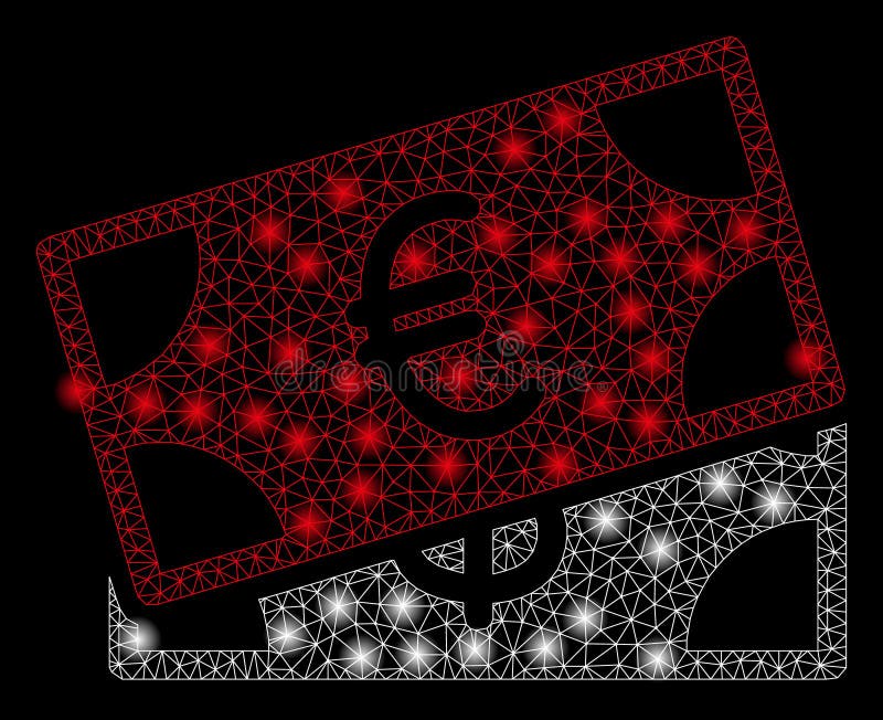 Bright Mesh Network Banknotes with Light Spots Stock Vector ...