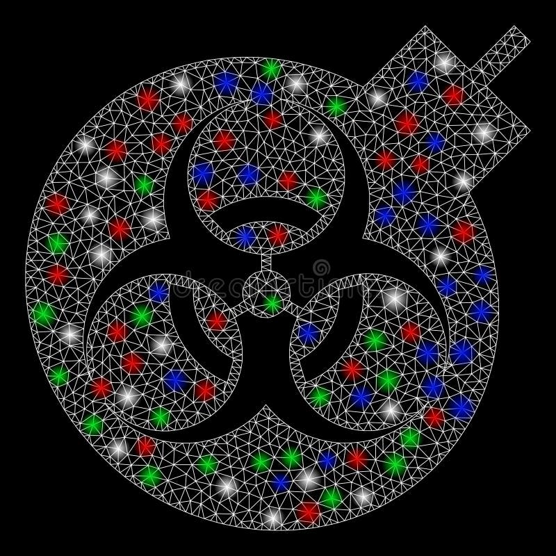 Bright Mesh Network Biological Weapons with Light Spots Stock Vector ...