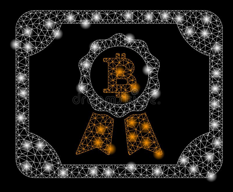 Bright Mesh Network Bitcoin Certificate with Flare Spots Stock Vector ... Bright Mesh Network Bitcoin Certificate with Flare Spots Stock Vector ...