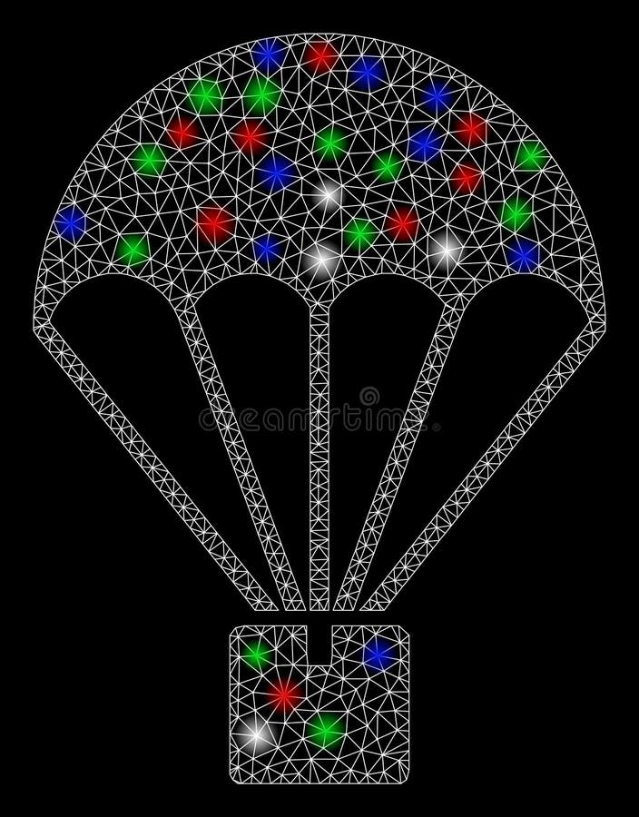 Cargo on the parachute stock illustration. Illustration of symbol ...