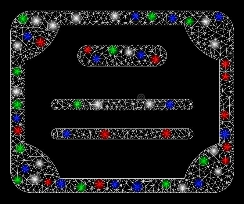 Bright Mesh Network Certificate with Flare Spots Stock Vector ...