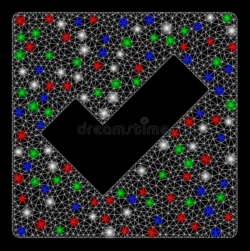 Bright Mesh Network Check with Flare Spots Stock Illustration ...